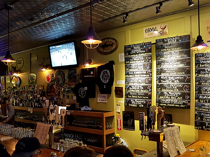 Behold, the Sistine Chapel of suds! This chalkboard menu is a work of art that would make Michelangelo raise a pint in approval.