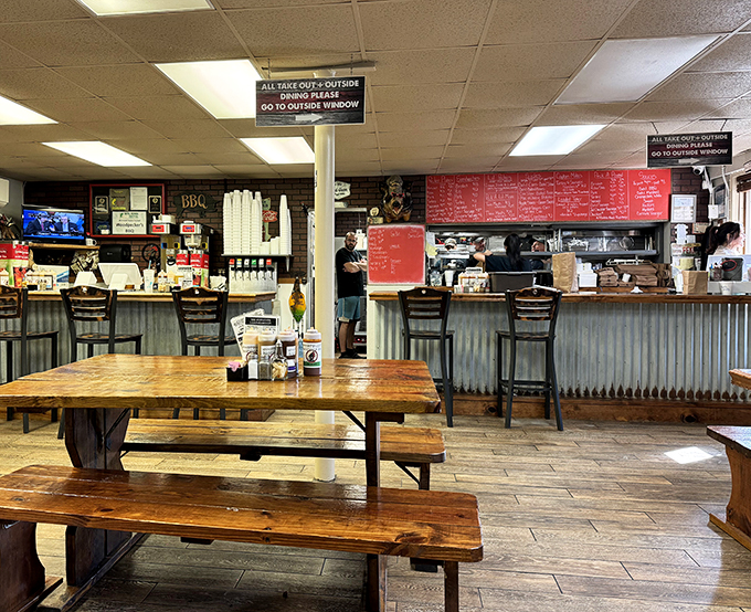 Pull up a bench and prepare for flavor town. This no-frills dining room is where BBQ magic happens.