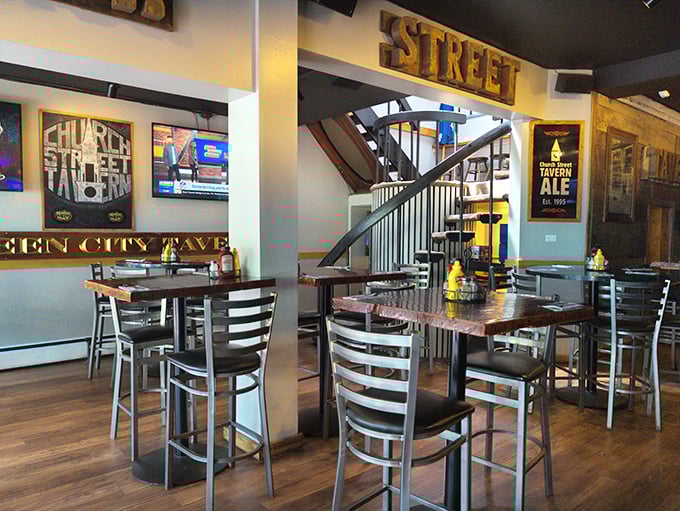 Pull up a chair and stay awhile! This cozy dining area feels like your cool friend's living room, if that friend was a gourmet chef.