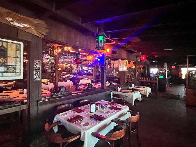 Step inside and you're transported to a world where nautical knick-knacks meet mood lighting. It's like your eccentric sea captain uncle's living room!