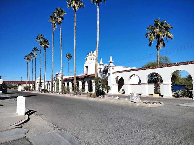 White-washed arcades and red-tiled roofs transport you to a Mediterranean village, right here in the Arizona desert. Photo credit: Arizona Lover