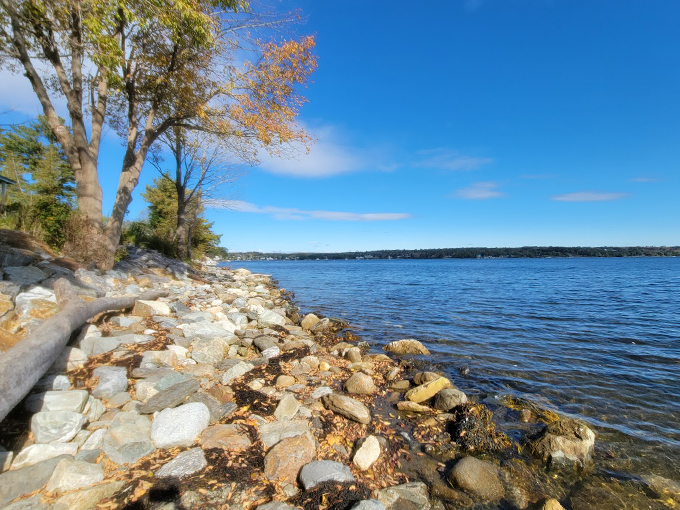 Where rocky coastline meets grassy parkland, Belfast City Park offers a front-row seat to Penobscot Bay's ever-changing maritime theater. Photo credit: Katherine Marchessault