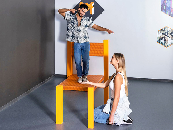 Size matters? Not here! This magical chair turns you into Alice in Wonderland, shrinking and growing at will. Just don't get a big head about it!