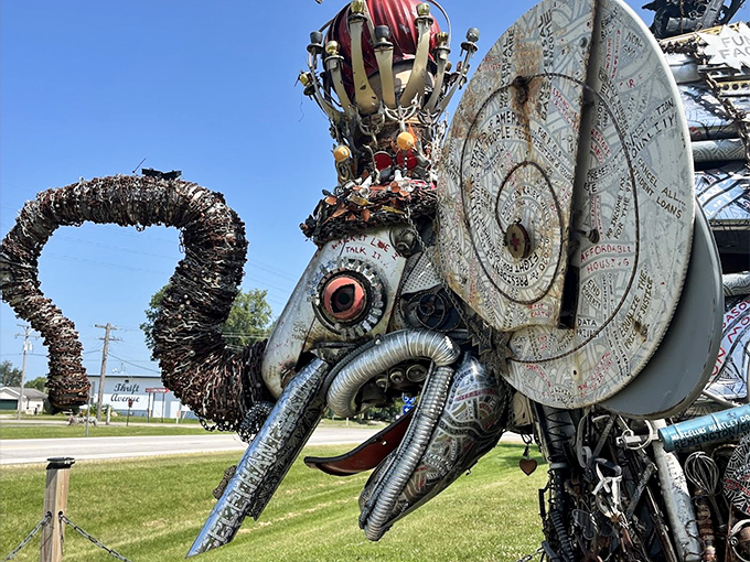 The devil's in the details - from its crown-topped head to its spiral trunk, every piece tells a story of American ingenuity.