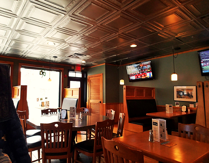 Cozy corners and warm wood tones - it's like your favorite aunt's living room, if she could cook like a pro.