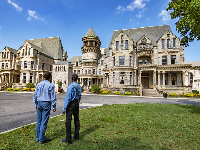 Imposing yet oddly beautiful, the Ohio State Reformatory looms like a stone giant. Andy Dufresne would feel right at home.