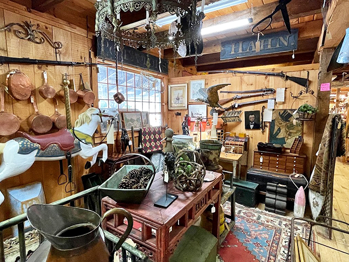 From carousel horses to copper pots, every corner tells a story. This isn't just shopping &ndash; it's time travel with price tags.