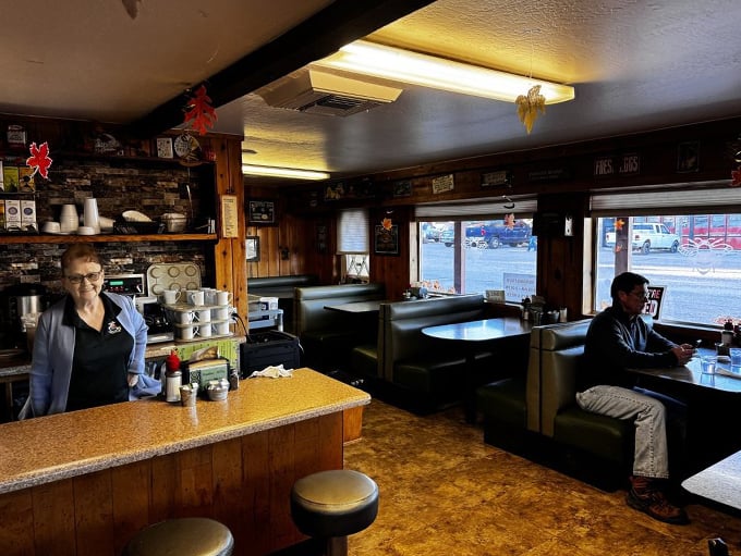 Step inside and you're transported to a world where calories don't count and coffee flows like a river. The wood-paneled walls whisper tales of countless satisfying meals shared among friends. Photo credit: Michael D.