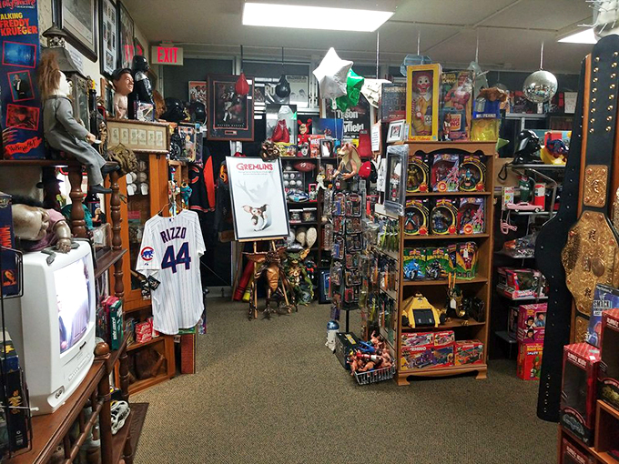 Every aisle tells a story, from vintage Cubs jerseys to Gremlins posters. It's like walking through your childhood memories.