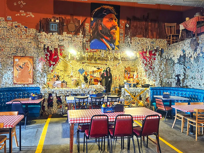 Step inside and prepare for sensory overload! This isn't just decor, it's a living, breathing tapestry of American dreams. 