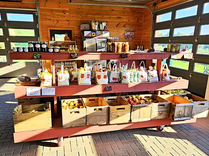 Step into a treasure trove of autumn delights. From crisp apples to golden cider, this rustic shop is where fall fantasies come true.