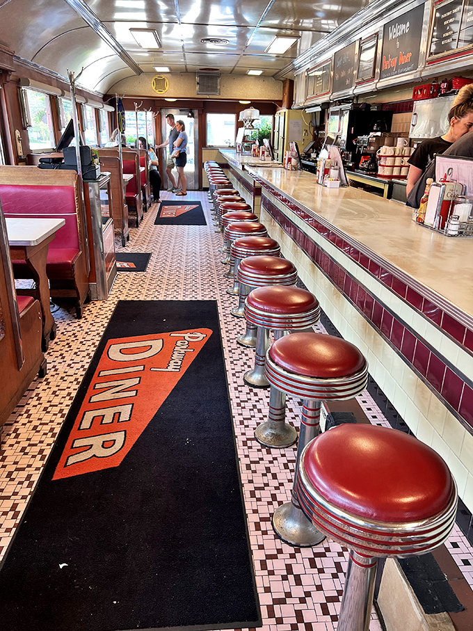 Step into a time machine disguised as a diner. The gleaming counter and cozy booths promise a trip down memory lane, with better food.