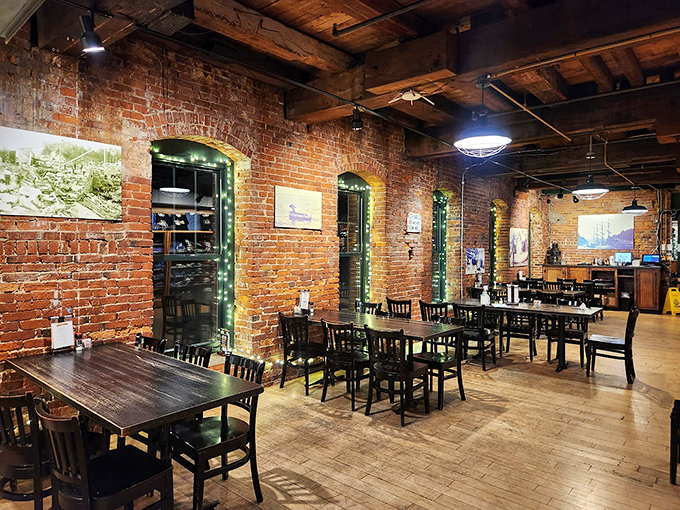 Exposed brick walls and twinkling lights create the perfect backdrop for making memories, one craft beer at a time.