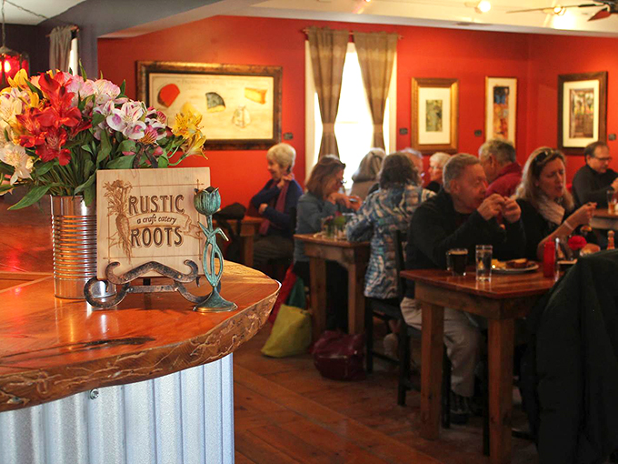 Step inside and feel the cozy embrace of Rustic Roots. It's like Grandma's house, if Grandma were a five-star chef!