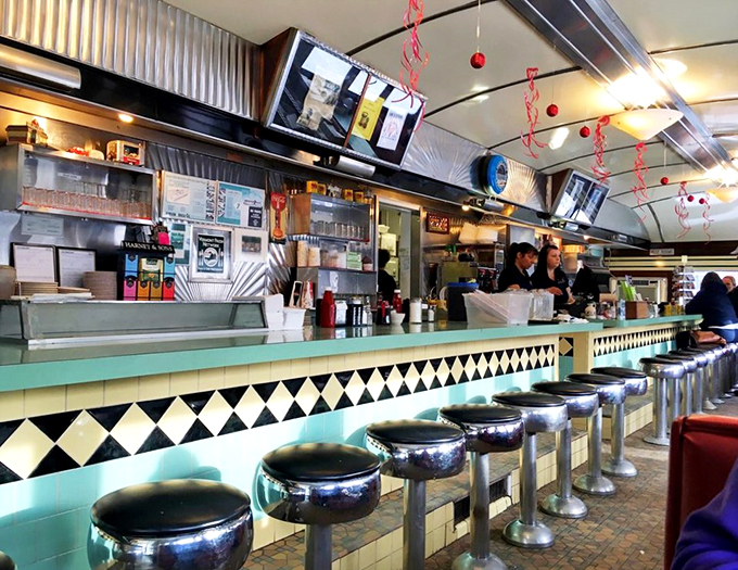 Welcome to the land of chrome dreams and bottomless coffee! This counter is where breakfast wishes come true.