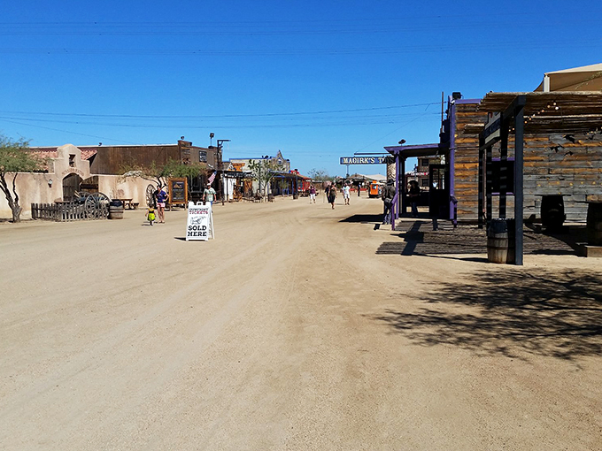 Stroll down memory lane - or should I say, Main Street? This dusty thoroughfare whisks you back to a simpler time, minus the dysentery.