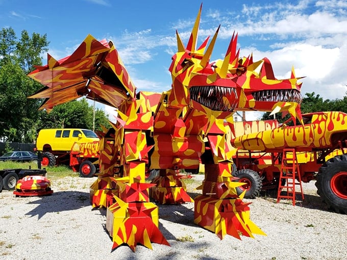 "Is it hot in here, or is it just them?" This fiery two-headed beast looks ready to barbecue your backyard &ndash; and possibly your entire neighborhood.