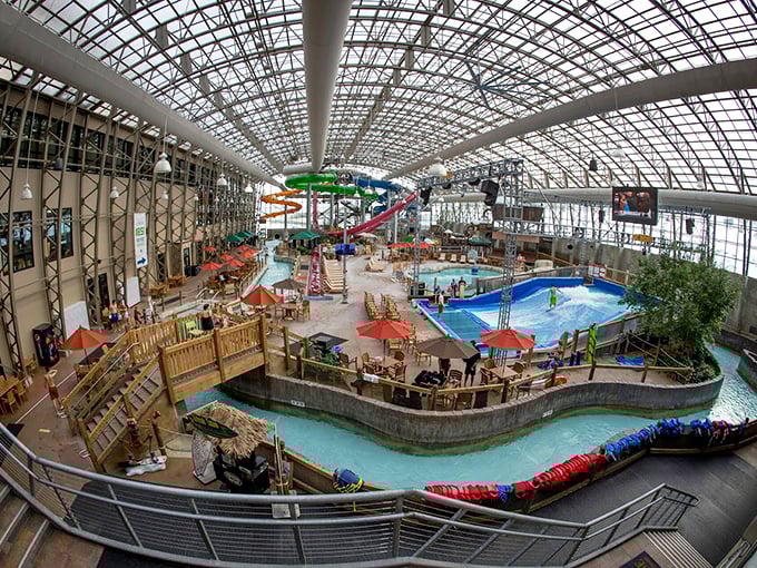 From this bird's-eye view, you can see how the designers masterfully blended thrilling slides with relaxing spaces for everyone.