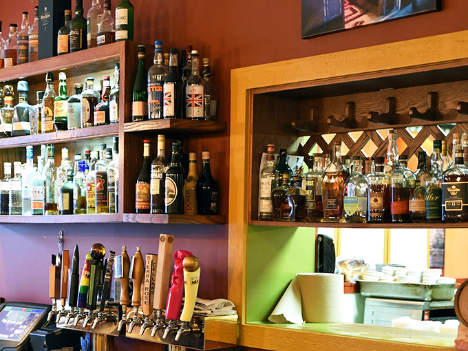 Liquid courage or liquid dessert? This bar's got enough bottles to make your head spin before you even take a sip!