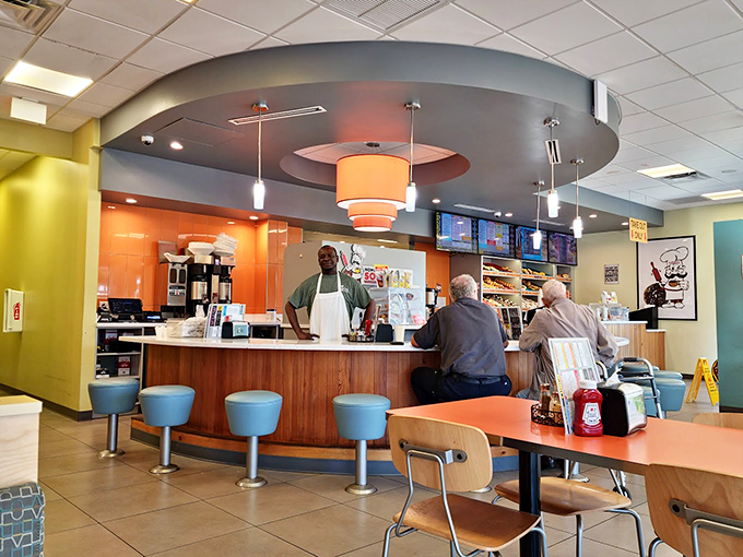 Step into a world where donuts reign supreme and friendly faces greet you like long-lost relatives.