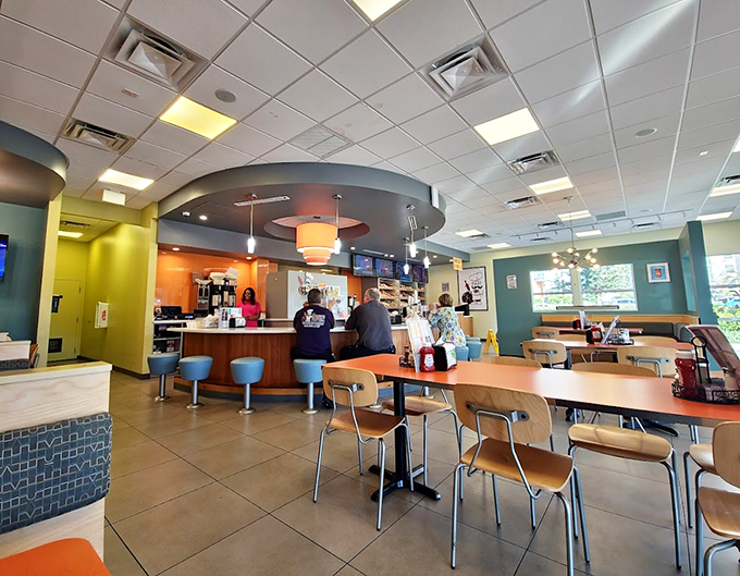 Step into a world where calories don't count. This retro-chic interior is where donut dreams come true and diet plans go to die.