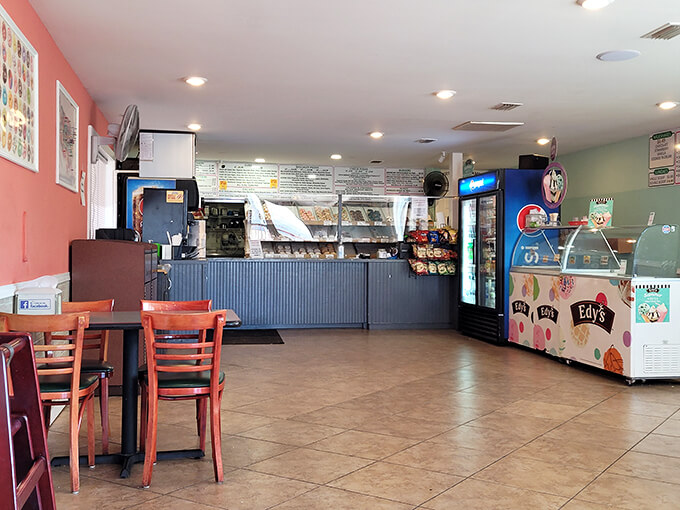 Step into donut paradise! This no-frills interior is where culinary magic happens, proving great taste doesn't need fancy trimmings.