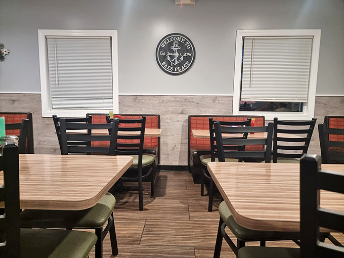 Step into a time capsule of coziness. Sal's interior is like a warm hug from your favorite aunt, complete with charming nautical touches.