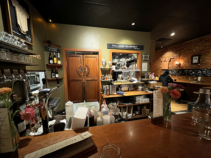 Step into a cozy culinary wonderland, where duck-inspired delights and warm brick walls set the stage for gastronomic magic.