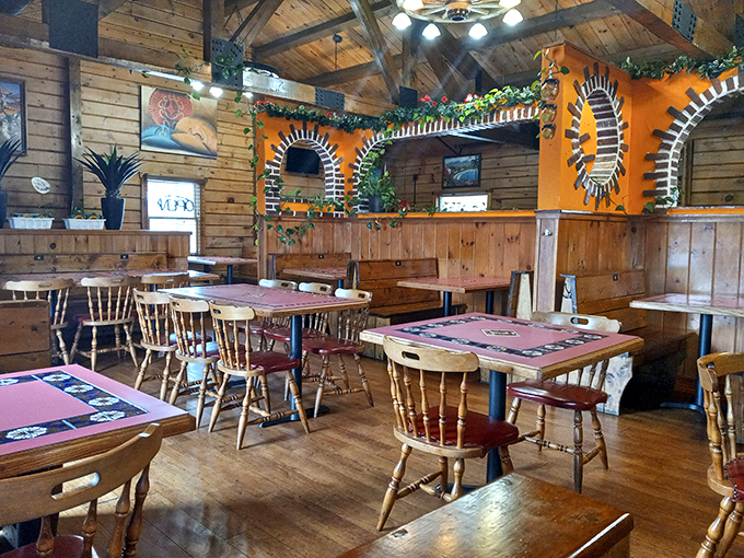 Step inside and let the fiesta begin! It's like Frida Kahlo and Paul Bunyan threw a party in your abuela's living room.