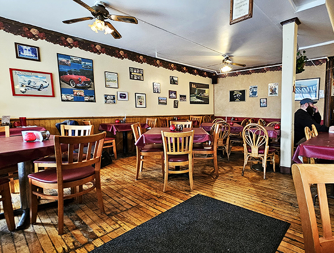 Step inside and you're transported to a cozy Italian trattoria. The walls tell stories of good times and great meals shared.