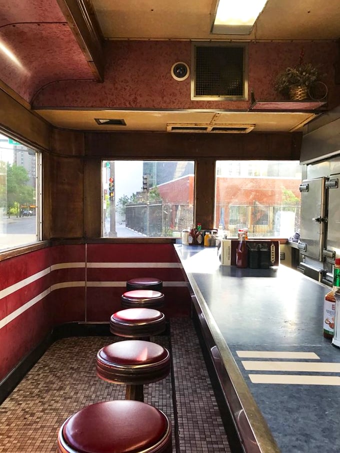 Slide into these cherry-red booths and you'll swear you've stumbled onto the set of "Happy Days." Fonzie would approve!