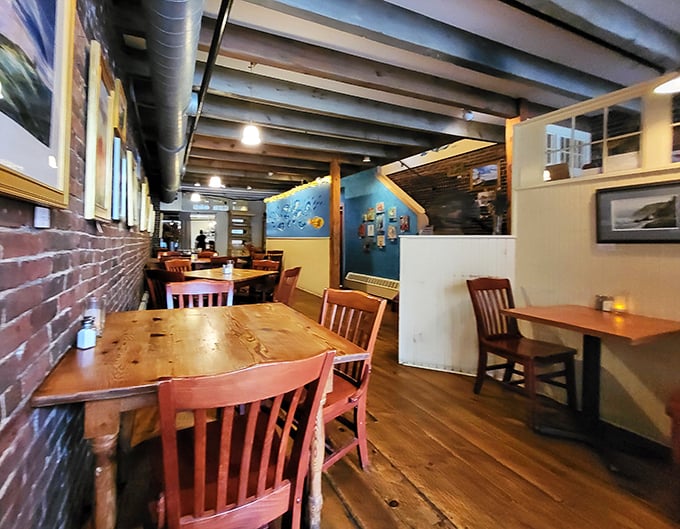 Step inside and feel the warmth wash over you. It's like being hugged by a cozy fisherman's sweater, but with better lighting.