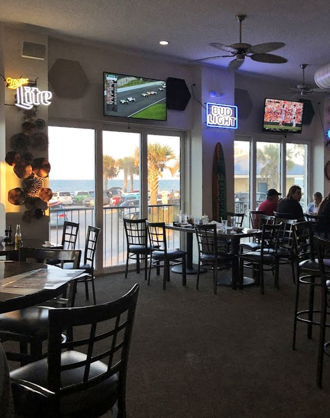 Inside, the dining area offers front-row seats to nature's greatest show – the Atlantic Ocean in all its moody, magnificent glory.