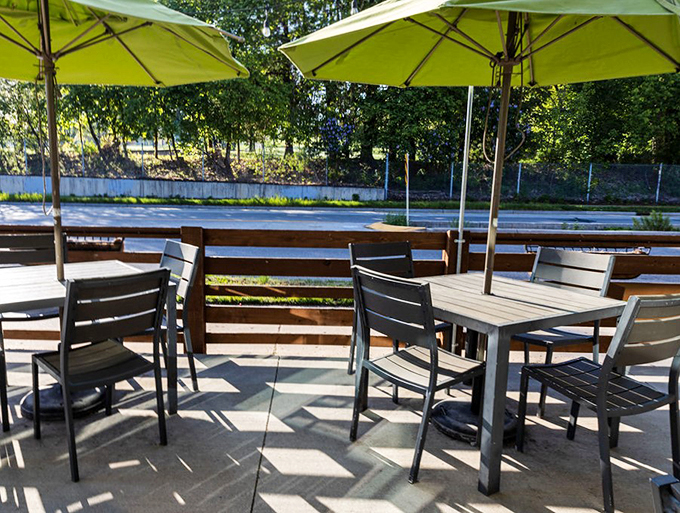 Alfresco dining that's more 'yes, please' than 'oh, patio.' Lucy's outdoor seating is your ticket to people-watching paradise.