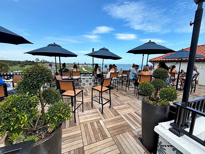 Rooftop bliss alert! Sip, savor, and soak in those million-dollar views &ndash; it's like dining on cloud nine, but with better food. Photo credit: Shari Mohrman