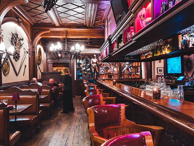 Knights, camera, action! Mader's interior is like stepping onto the set of "Game of Thrones," but with better beer.