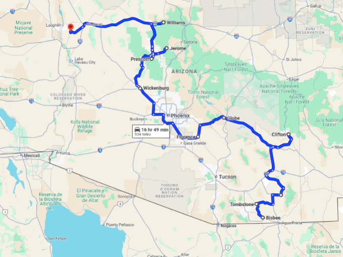 historic-arizona-towns map