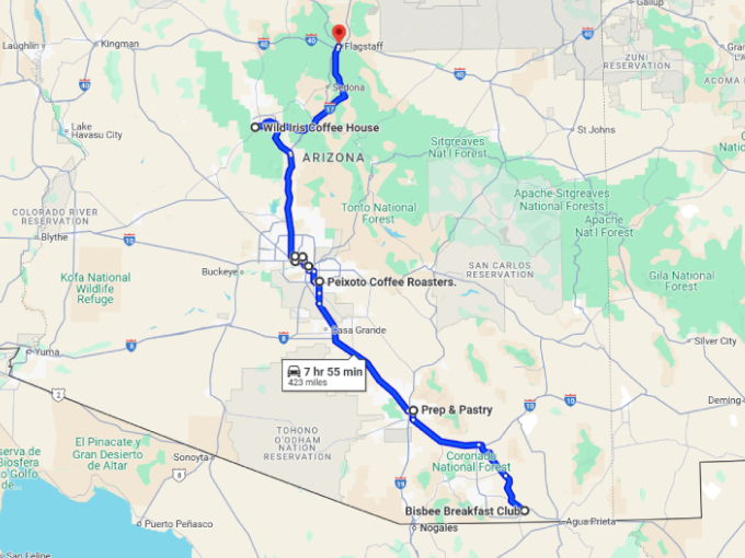 21 humble diners arizona map