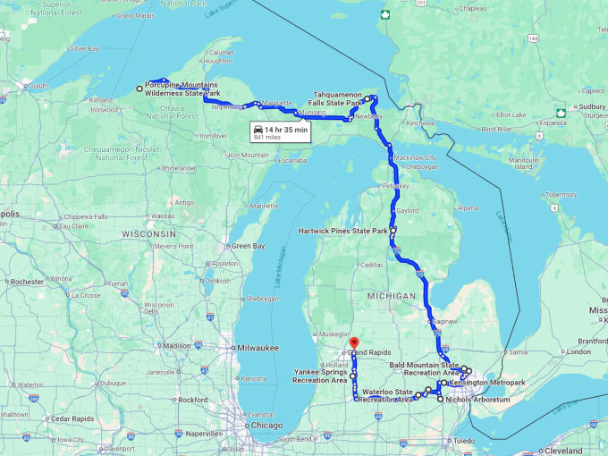 23 enchanting preserves michigan map