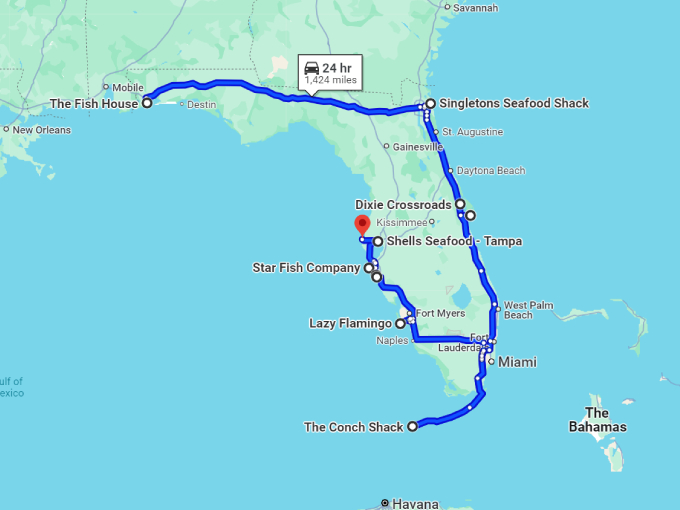 25 florida clam chowder spots map