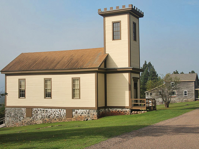 Central Mine's church: Still preaching the gospel of perseverance. A wooden sentinel guarding memories of copper dreams. Photo credit: Chris L.