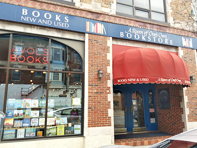 Virginia Woolf would approve! This bookstore's inviting storefront is like a beacon for literary adventurers and free thinkers.