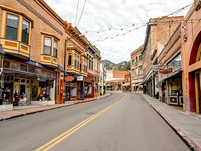 Bisbee's colorful charm on full display. This street looks like a painter's palette exploded in the best way possible.