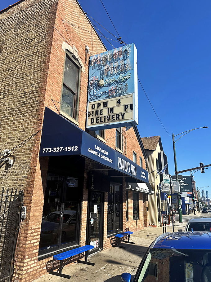 Pequod's: Where the crust is caramelized and the atmosphere is pure Chicago. It's like a warm, cheesy hug for your taste buds.