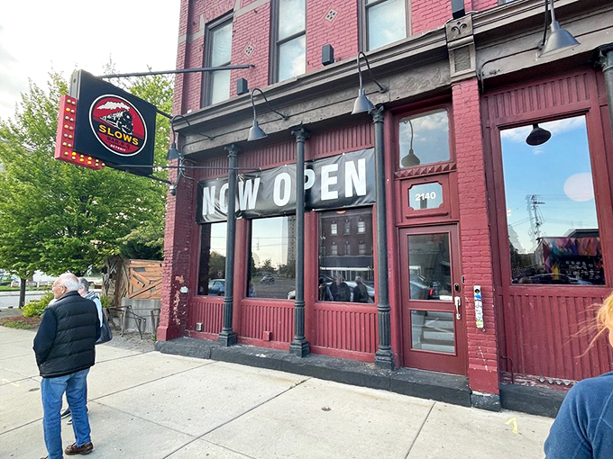 Slows Bar BQ: Where history and hickory smoke collide! This red brick beauty serves up a feast for both eyes and taste buds.
