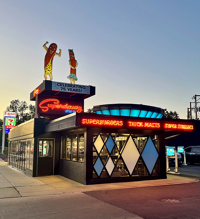 Holy hot dog, Batman! These wieners have more personality than most superheroes – and they taste better too. Photo credit: Superdawg Drive-In