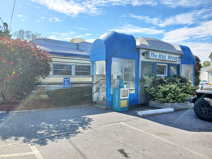The Blue Benn: A time-traveling diner that's more patriotic than Uncle Sam's stars-and-stripes underwear. Prepare for a red, white, and delicious experience!