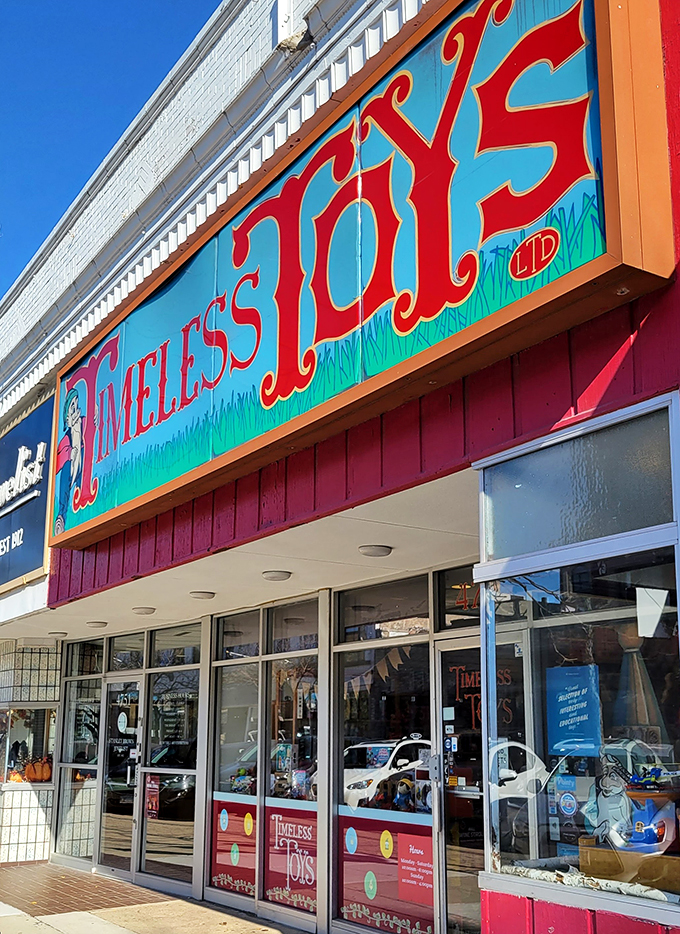 Red-hot fun alert! This vibrant storefront is Chicago's answer to Santa's workshop, minus the elves and sub-zero temperatures.