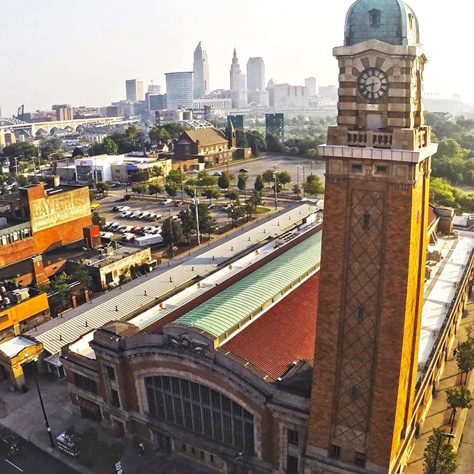 Cleveland's crown jewel of cuisine! West Side Market's clock tower has been helping locals arrive fashionably late to dinner since 1912.