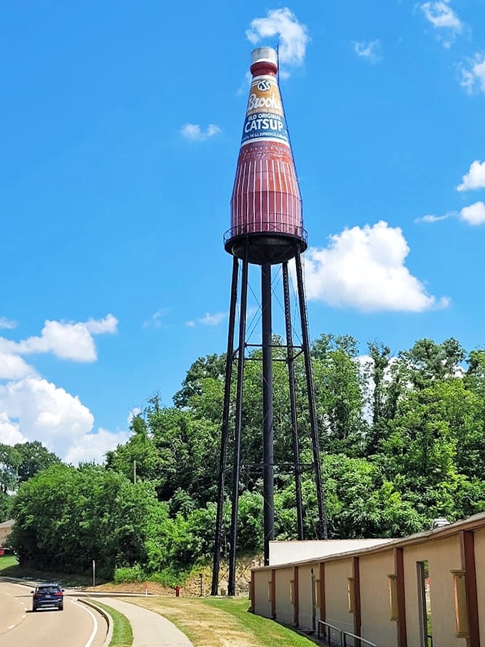 Forget the squeeze bottle, Collinsville's got a condiment skyscraper. French fry lovers, your Mecca awaits!